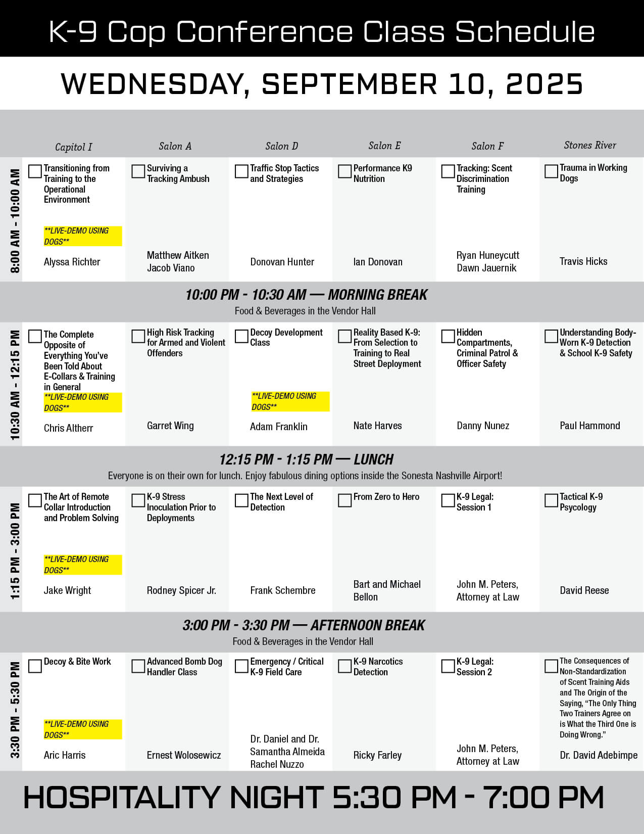 K9 Cop Magazine | 2025 K-9 Cop Conference & Vendor Show Schedule