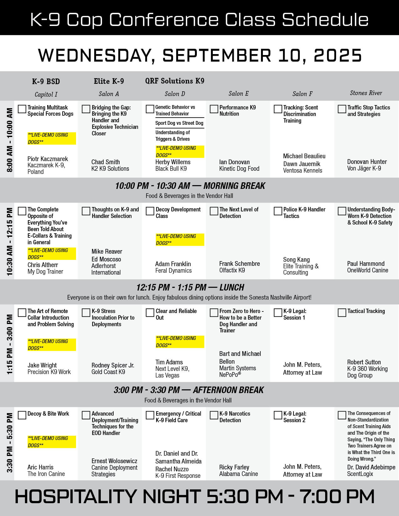 K9 Cop Magazine | 2025 K-9 Cop Conference & Vendor Show Schedule